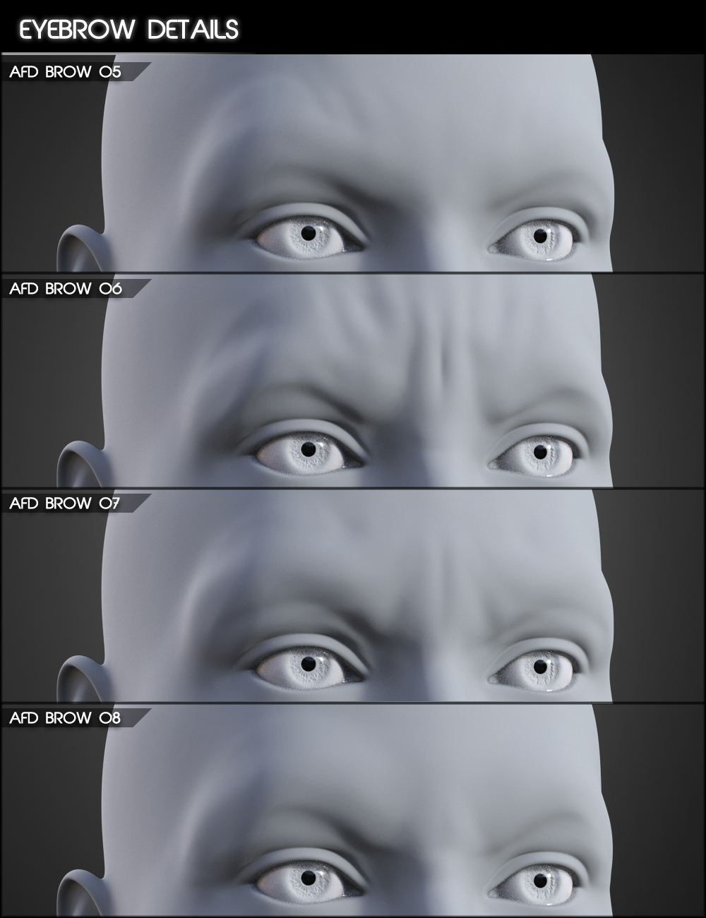 Aging Face Details HD for Genesis 9 | Daz 3D