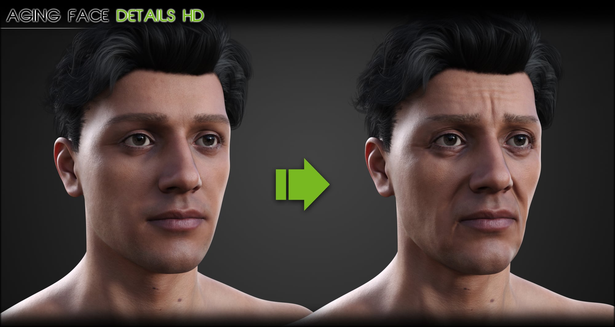 Aging Face Details HD for Genesis 9 | Daz 3D
