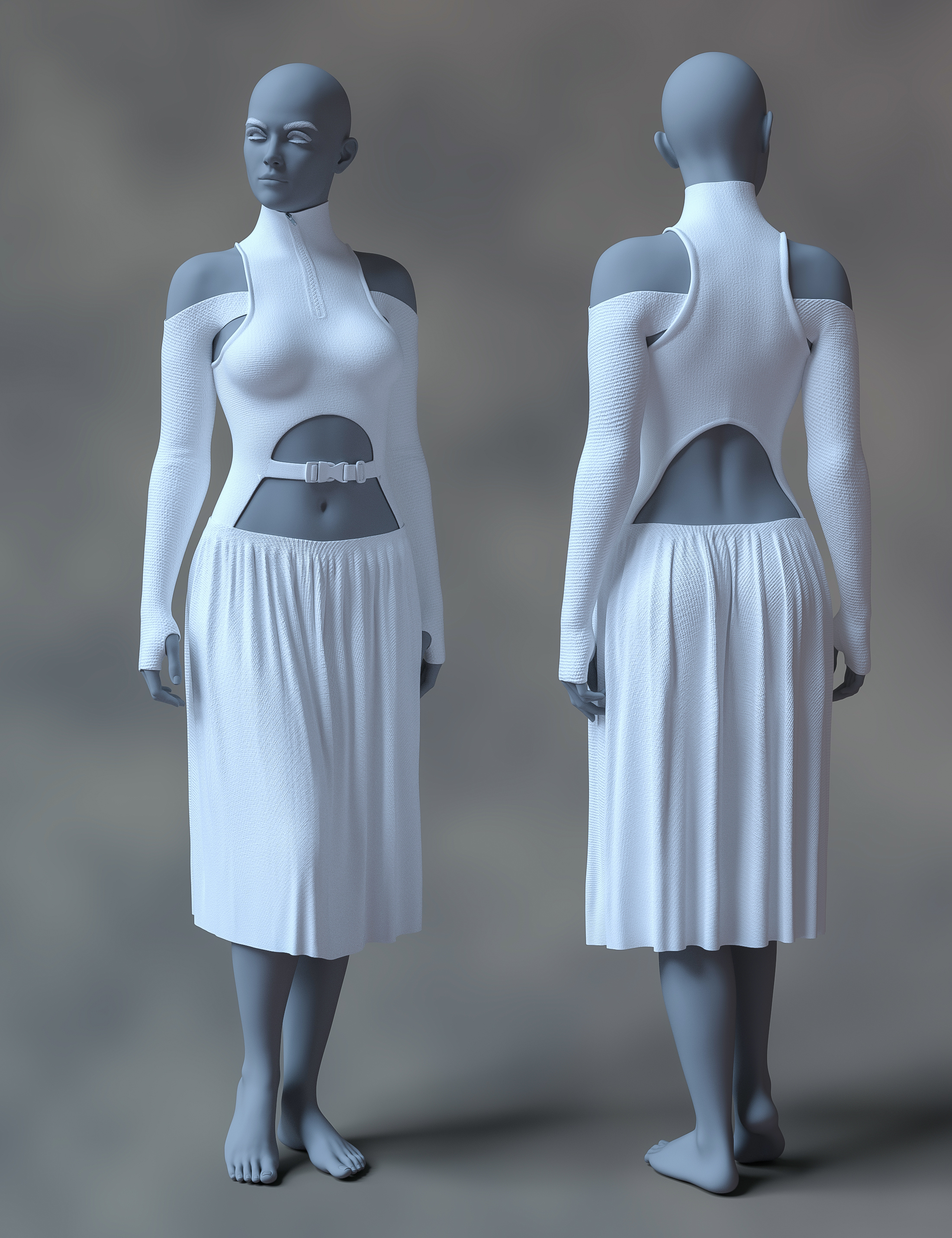 dForce Aesthetic Bodysuit Texture Add-on | Daz 3D