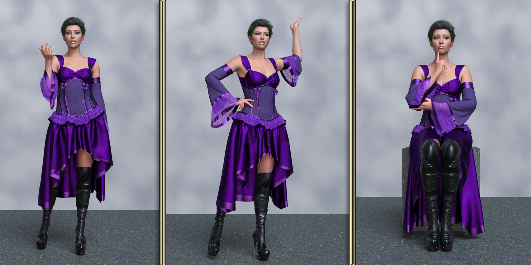 Evil Stepmother Poses for Genesis 9 Feminine | Daz 3D