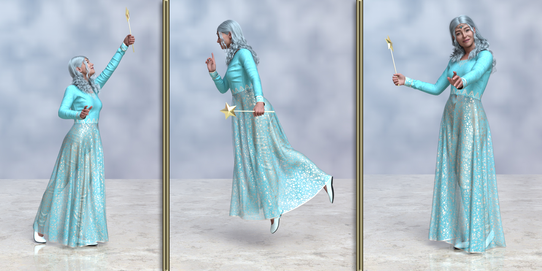 Princess, Faeries and Knights Pose Bundle | Daz 3D