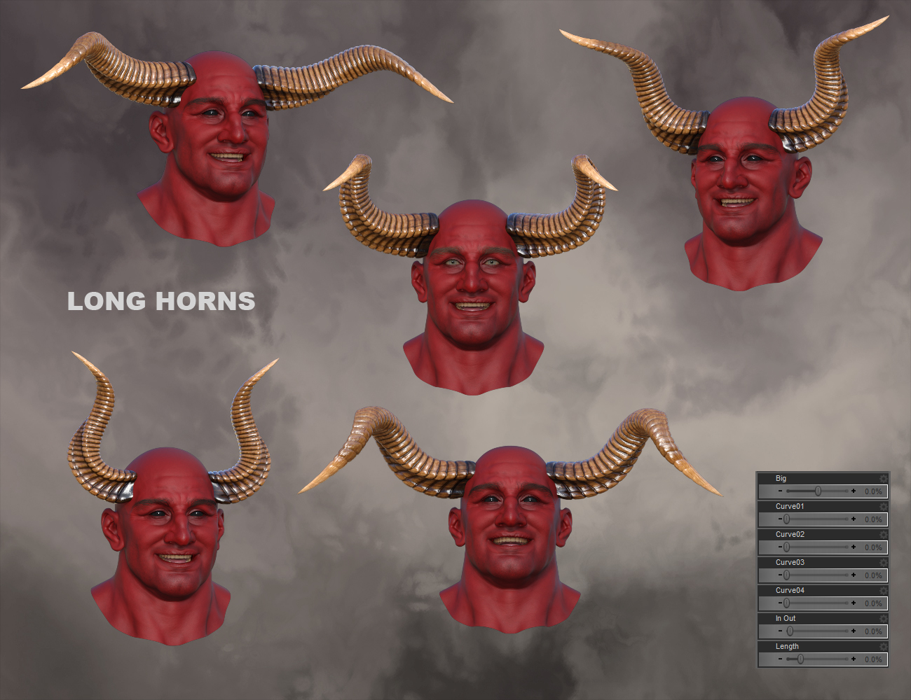 Evil Horns for Genesis 9 | Daz 3D