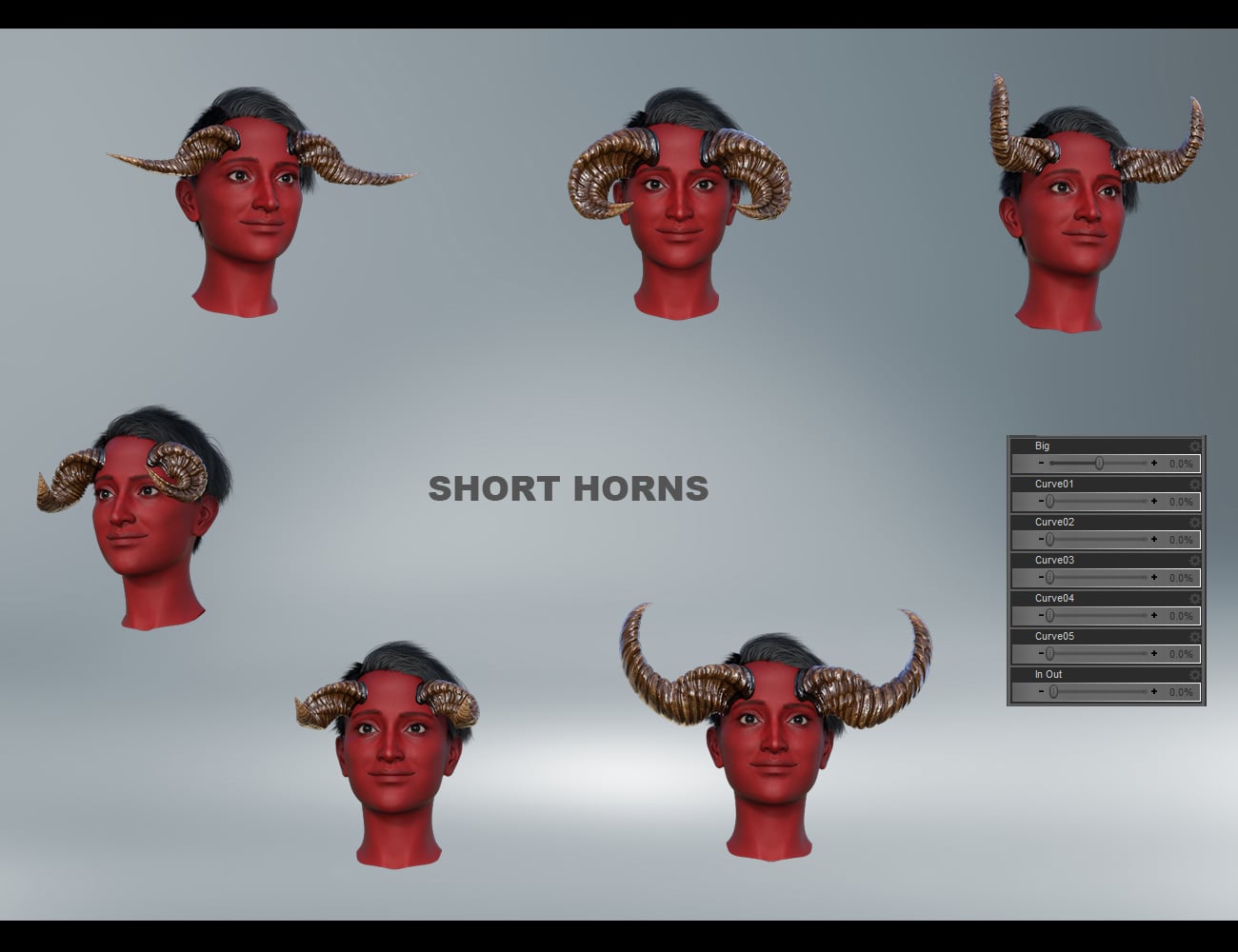 Evil Horns for Genesis 9 | Daz 3D