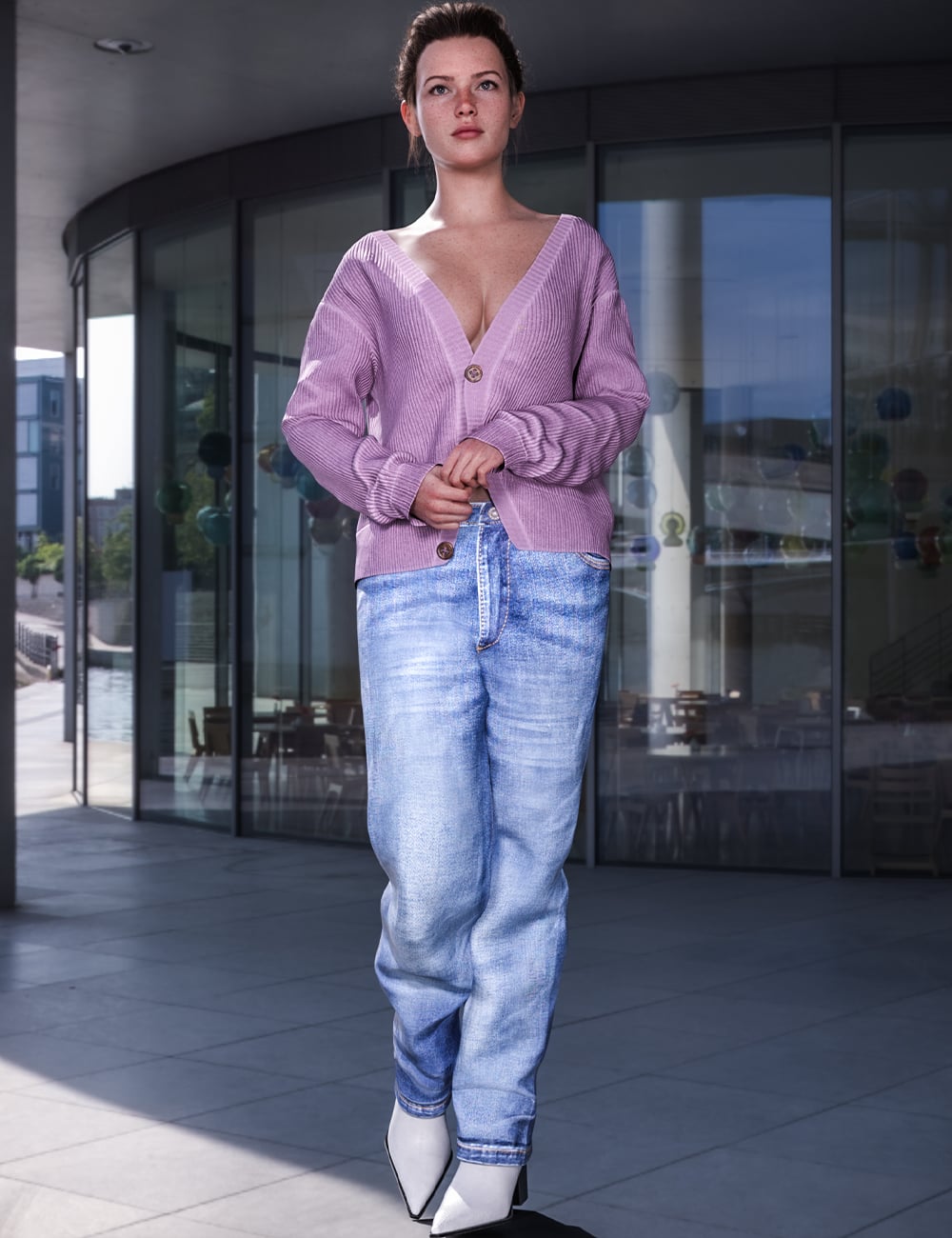 dForce Casual Style Girl Outfit for Genesis 9 | Daz 3D