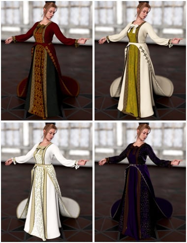 Texture Expansion for dForce Gown of Fantasy 6 | Daz 3D