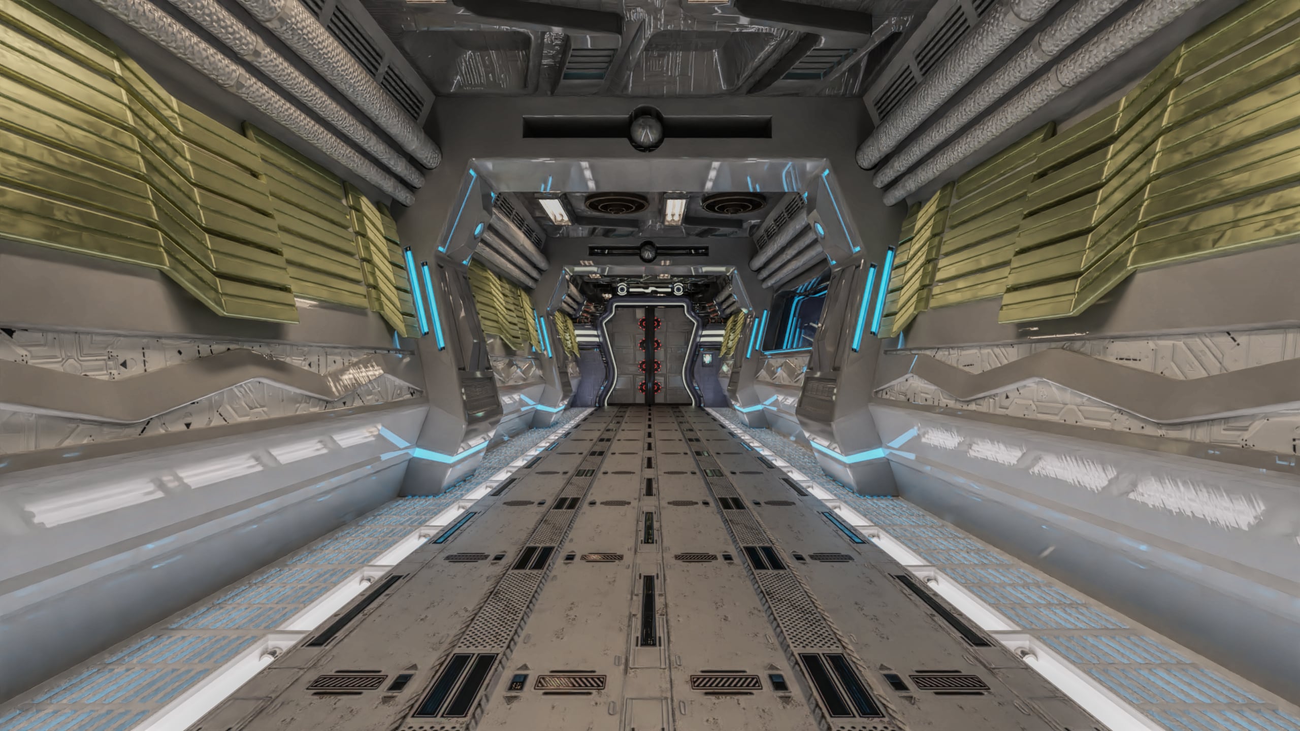 Sci-Fi Bunker Hallway | Daz 3D