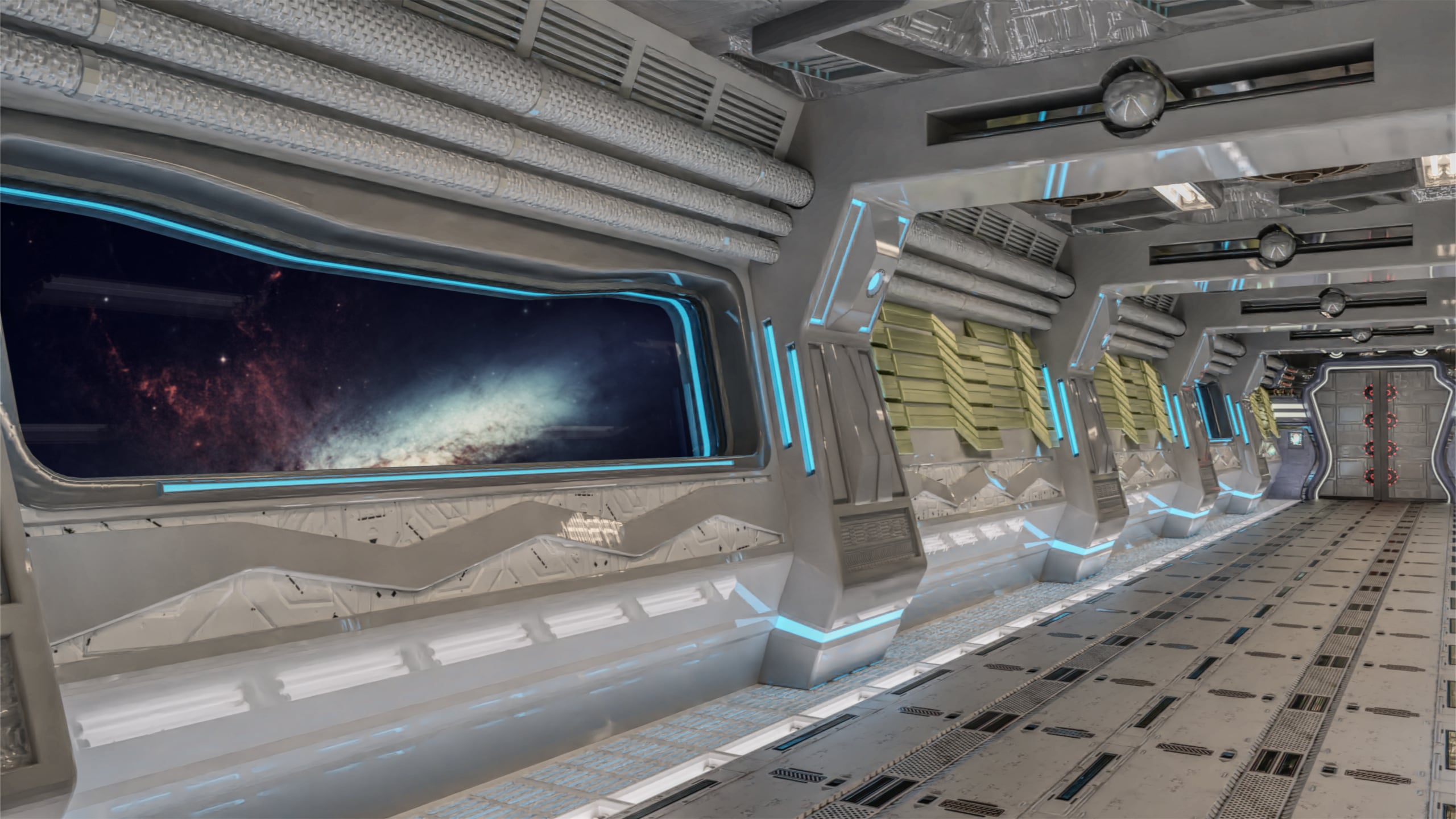 Sci-Fi Bunker Hallway | Daz 3D