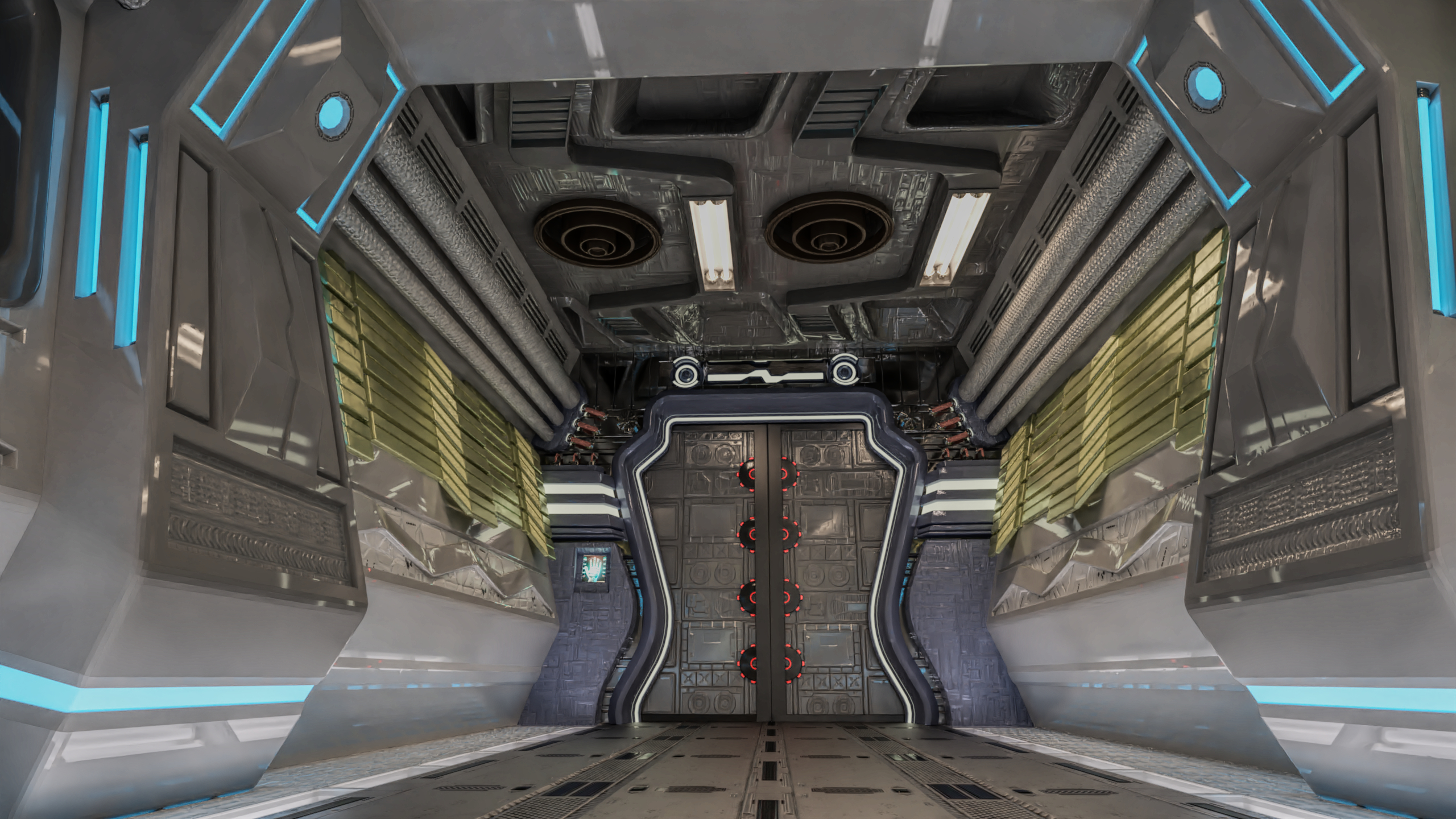 Sci-Fi Bunker Hallway | Daz 3D