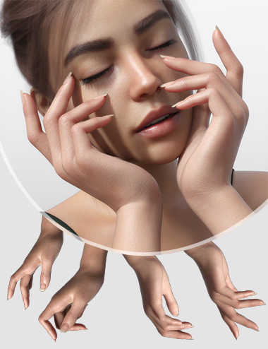 Z Artistic Hands for Genesis 9 and 8 Female | Daz 3D