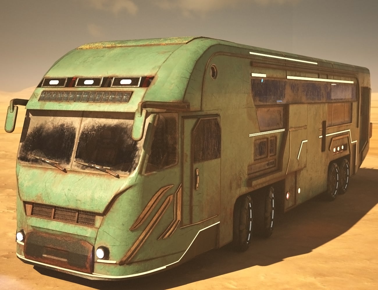 XI Retro Futuristic Motorhome | Daz 3D