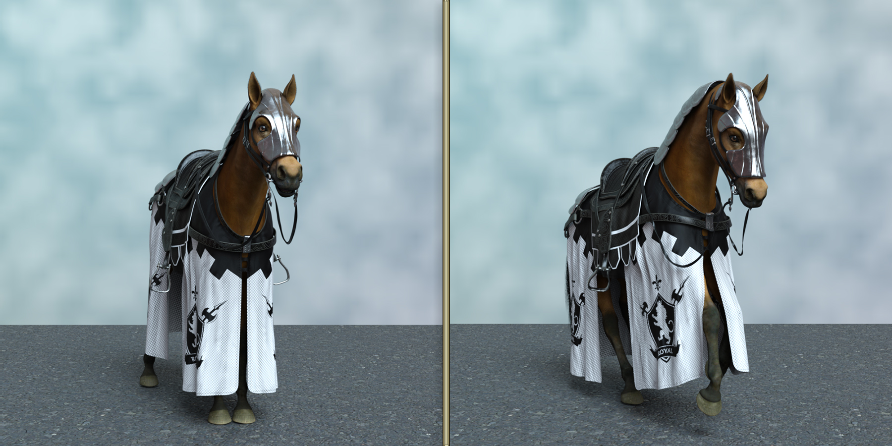 Medieval Fun Horse Poses for Daz Horse 3 | Daz 3D