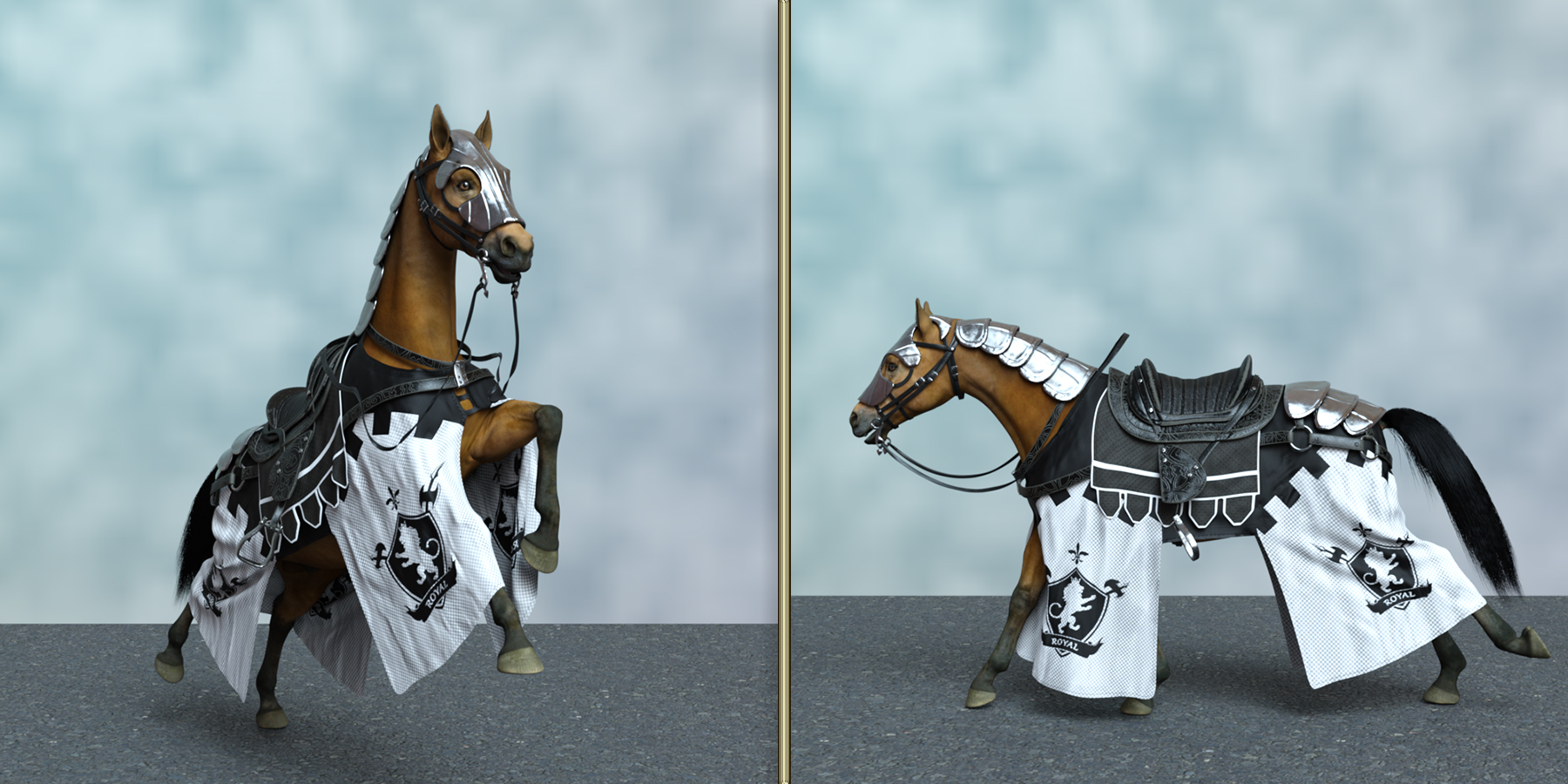 Medieval Fun Horse Poses for Daz Horse 3 | Daz 3D