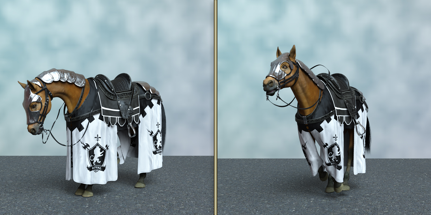 Medieval Fun Horse Poses for Daz Horse 3 | Daz 3D