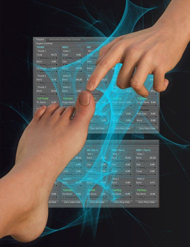 Universal Hands And Feet Control | Daz 3D