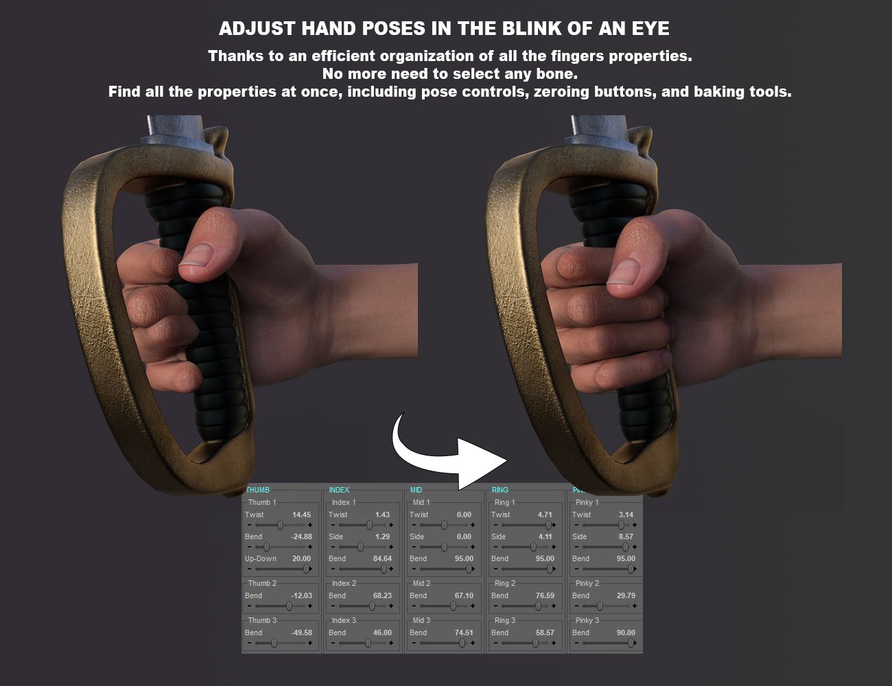 Universal Hands And Feet Control | Daz 3D