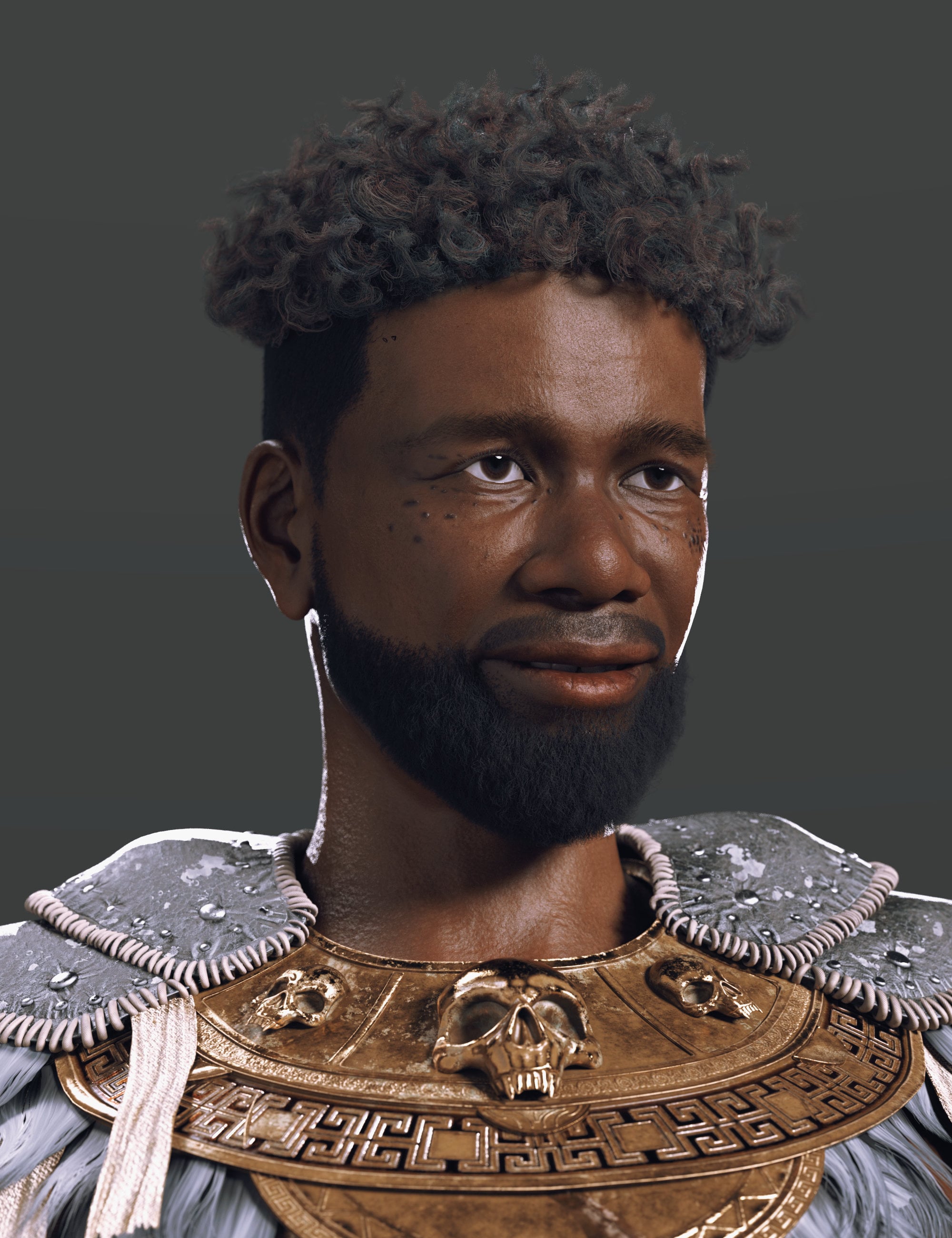 dForce AK Short Curly Hair for Genesis 9 and 8 Male | Daz 3D