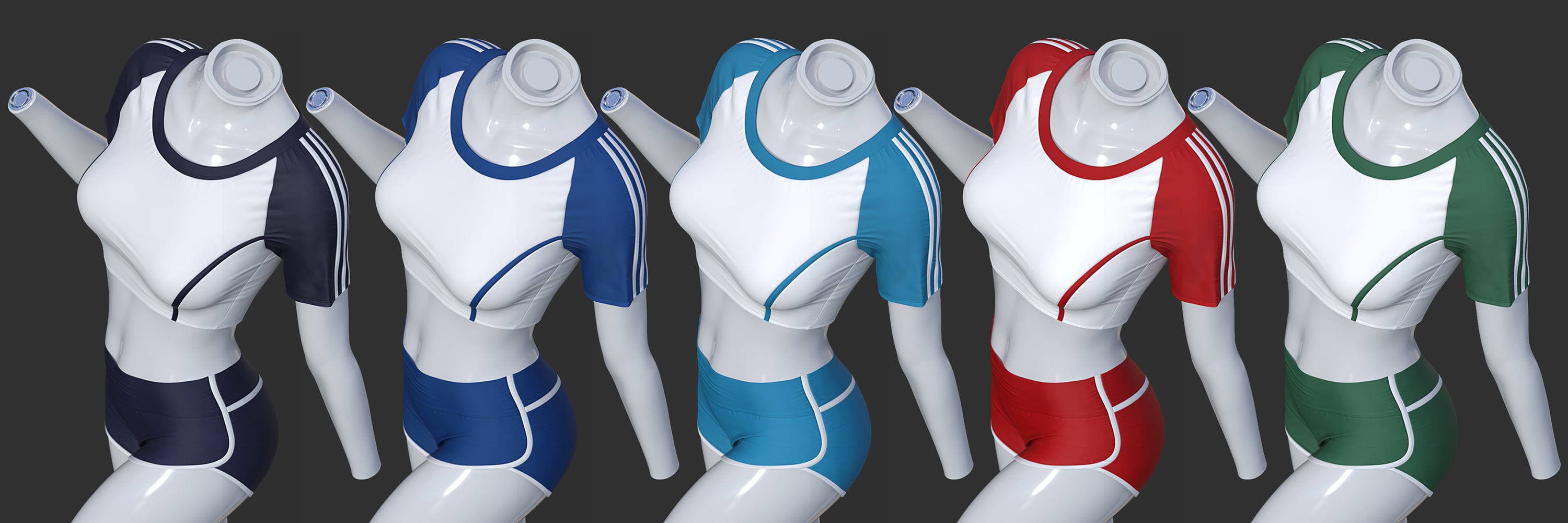 dForce SU Summer Gymnastics Suit for Genesis 9, 8.1, and 8 Female | Daz 3D