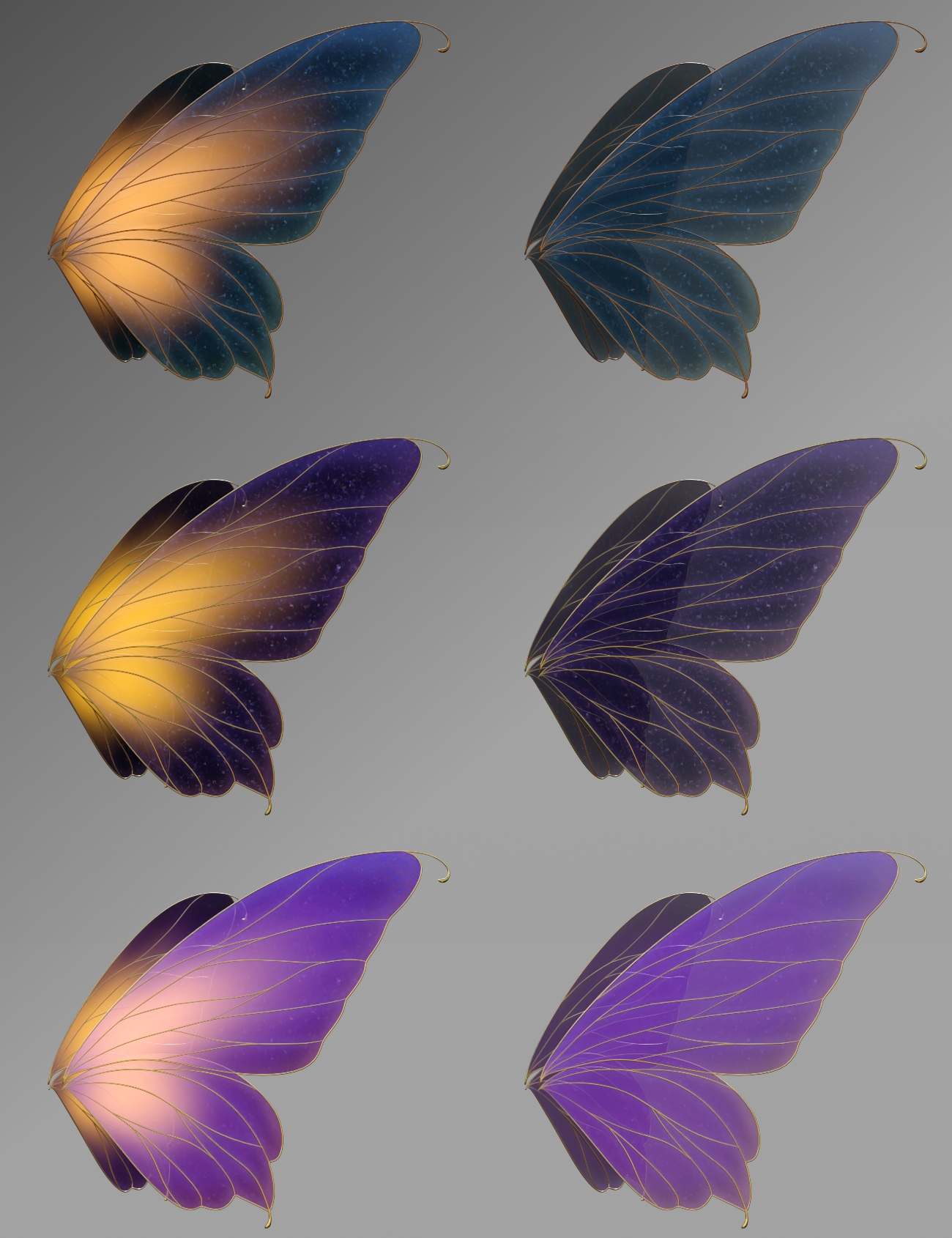 Aethereal Fairy Wings for Genesis 9 and 8 | Daz 3D