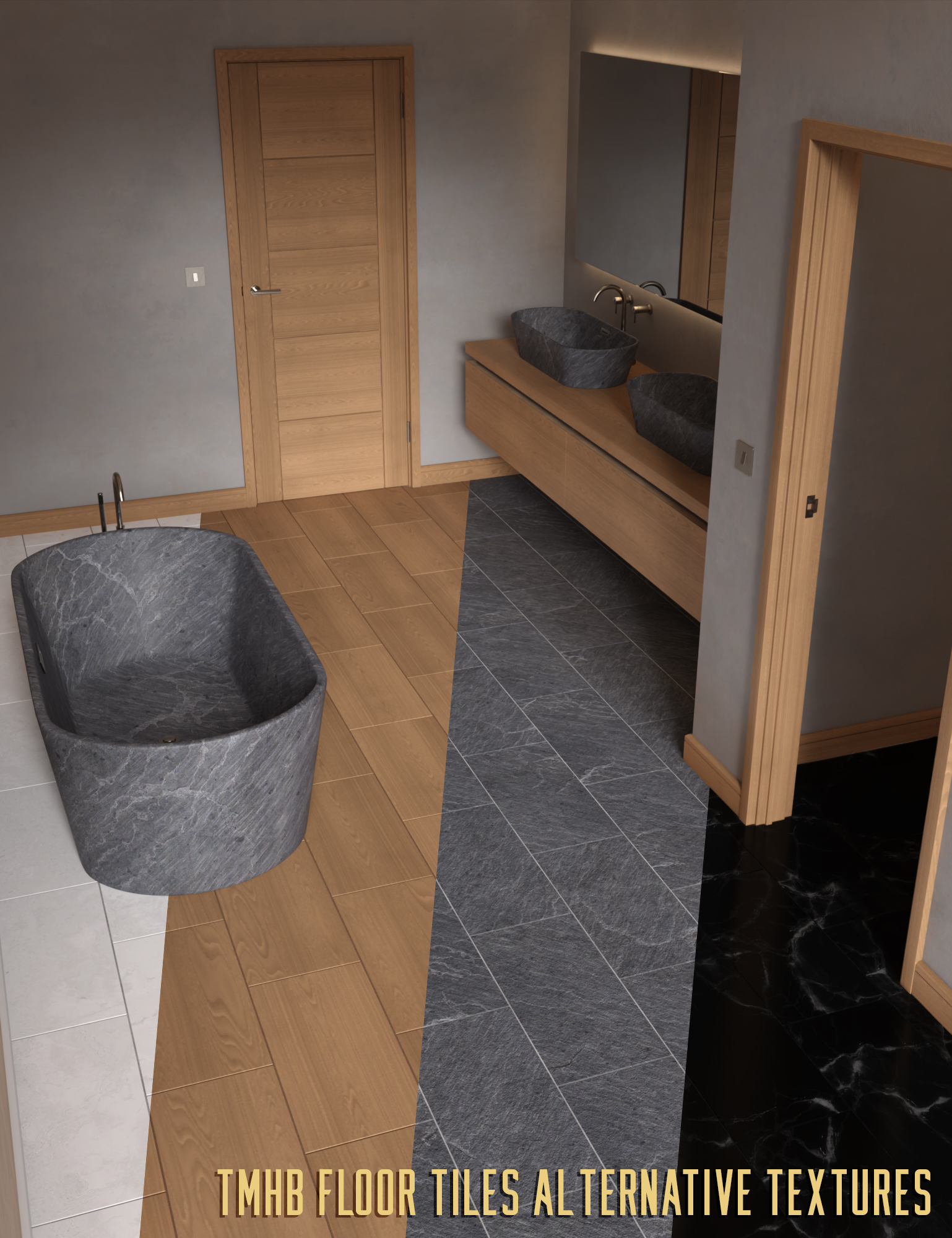 The Minimalist Home Bathroom Texture Add-on | Daz 3D
