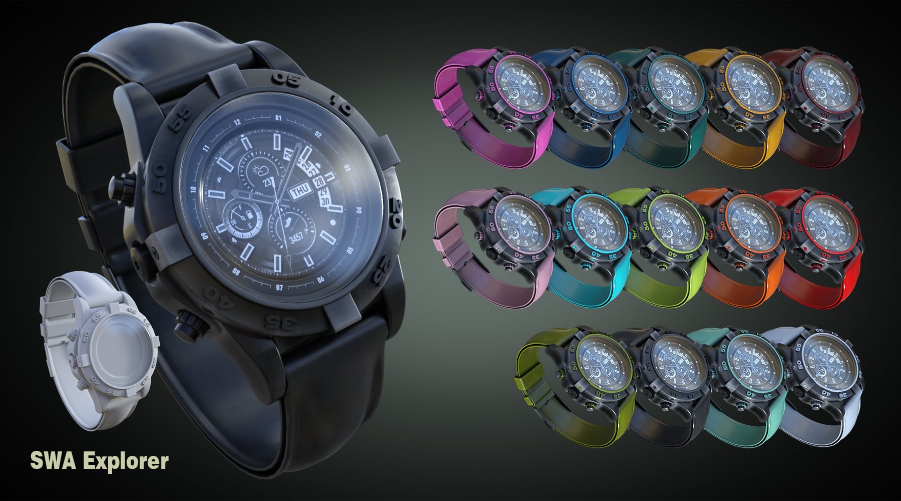 B.E.T.T.Y. Smart Watches for Genesis 9 | Daz 3D