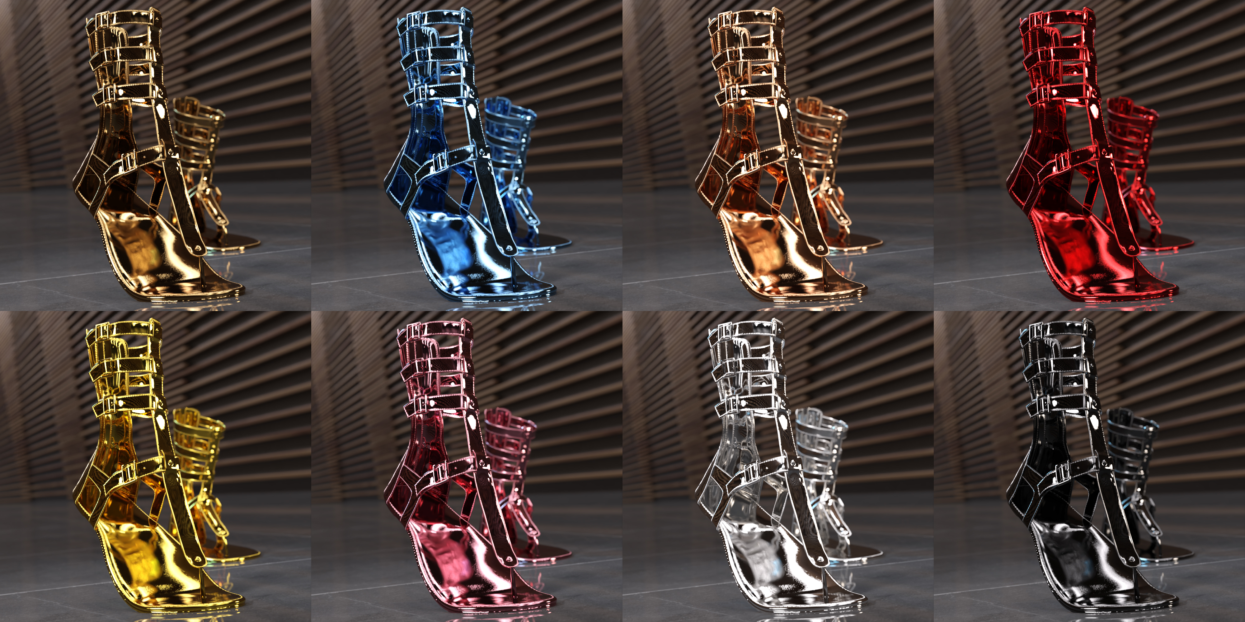 CW Tayla Gladiator Sandals For Genesis 9 and 8 Female | Daz 3D