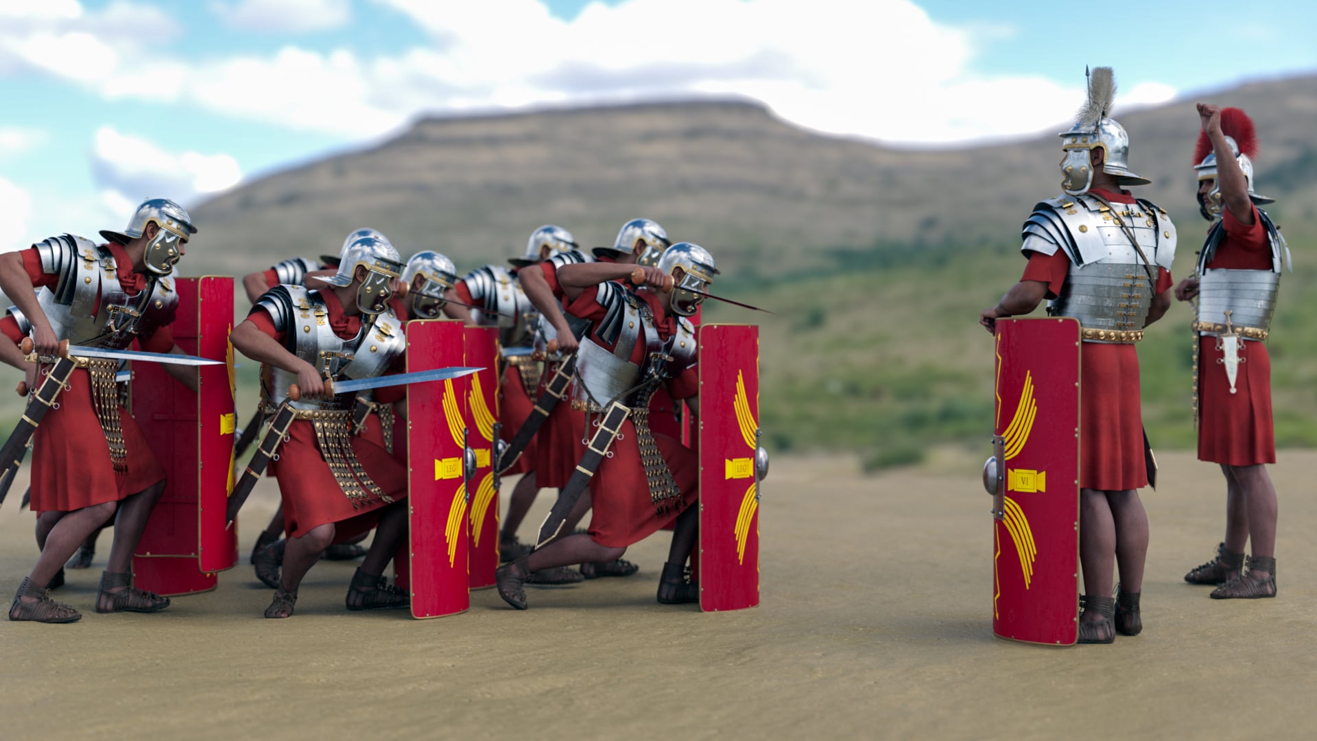 Roman Legionary Outfit Poses Add-on | Daz 3D