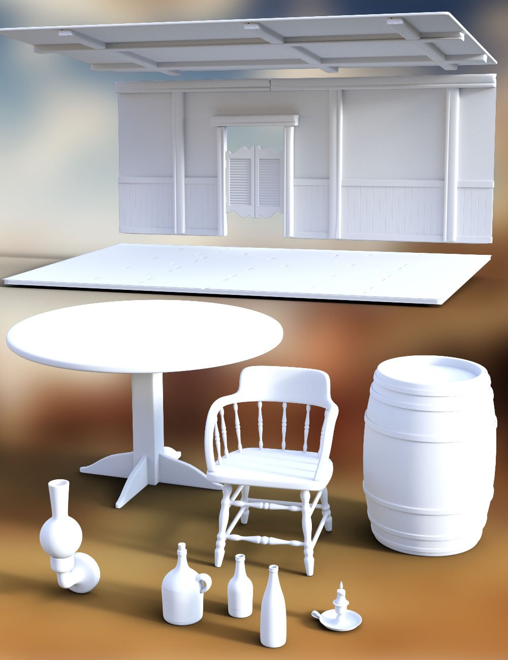 Mini Scenes Saloon | Daz 3D