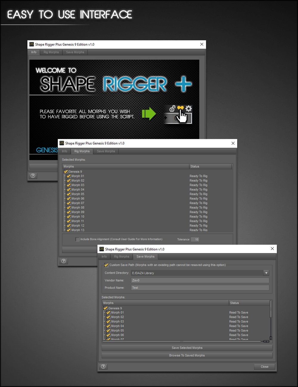 Shape Rigger Plus Genesis 9 Edition | Daz 3D