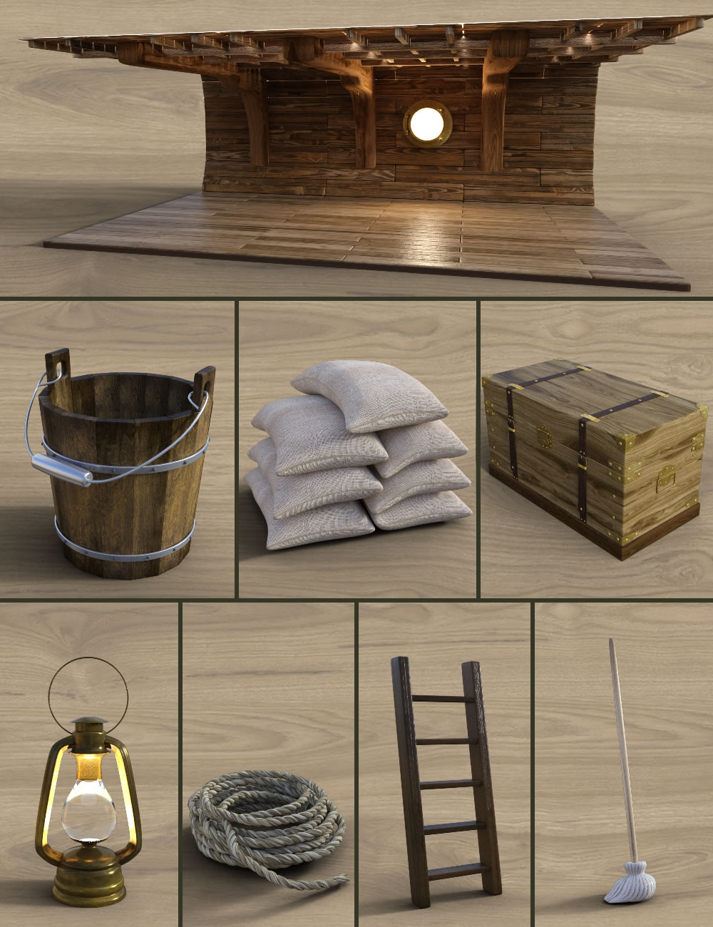 Mini Scenes Ship Hull | Daz 3D
