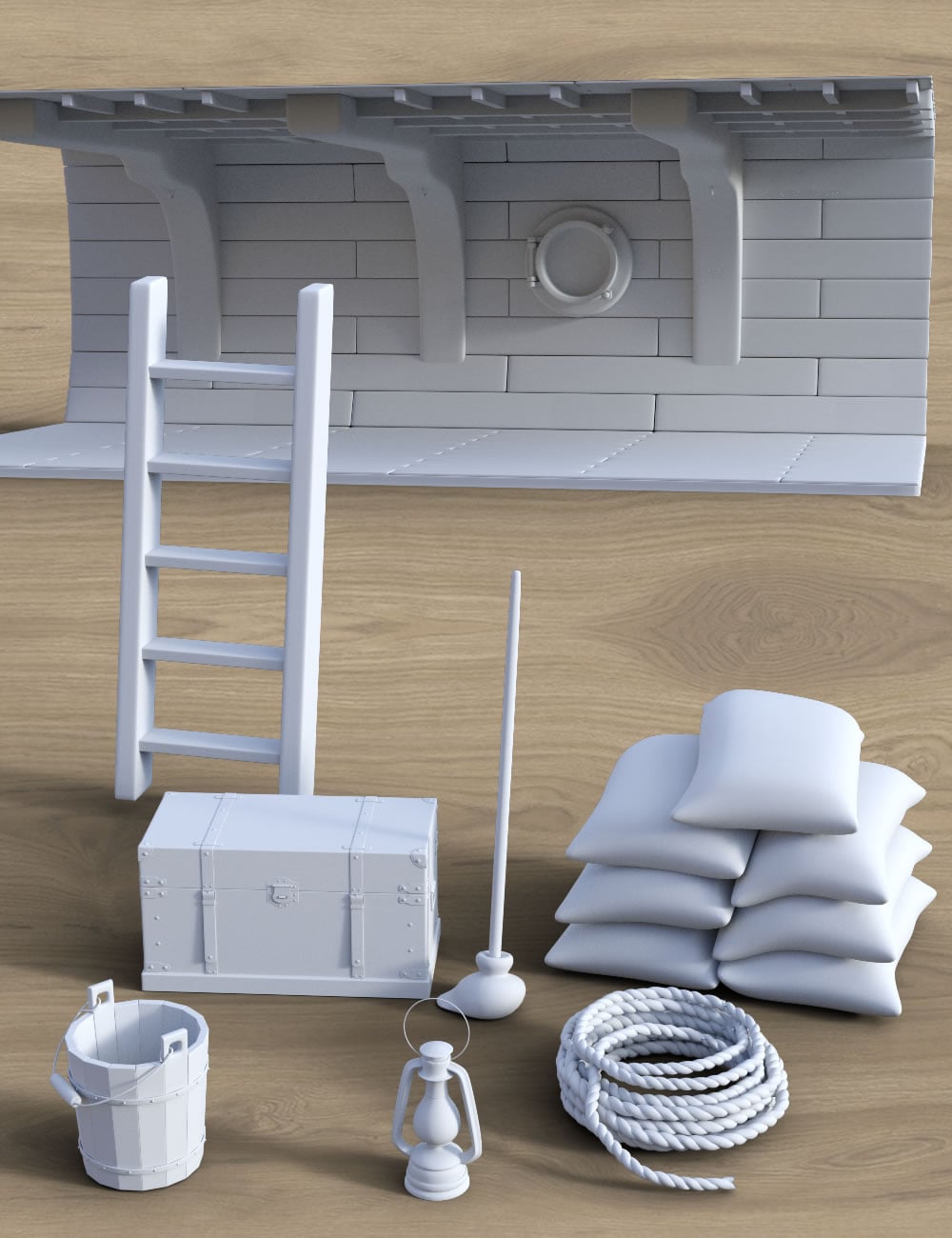 Mini Scenes Ship Hull | Daz 3D