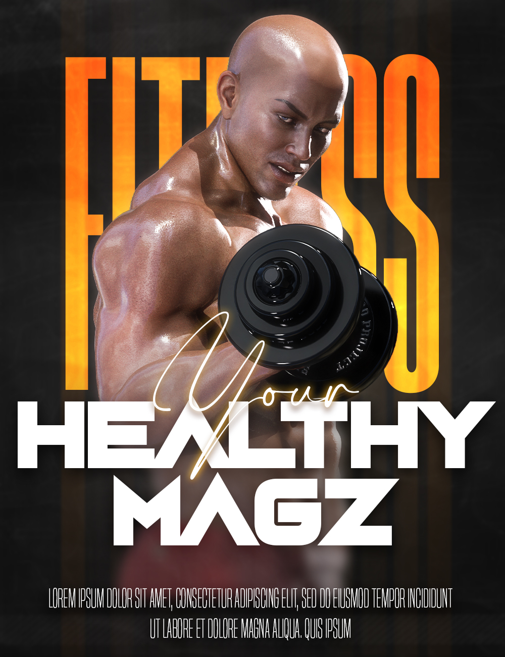 MAGZ V5 Fitness Mockups and PS Brushes | Daz 3D