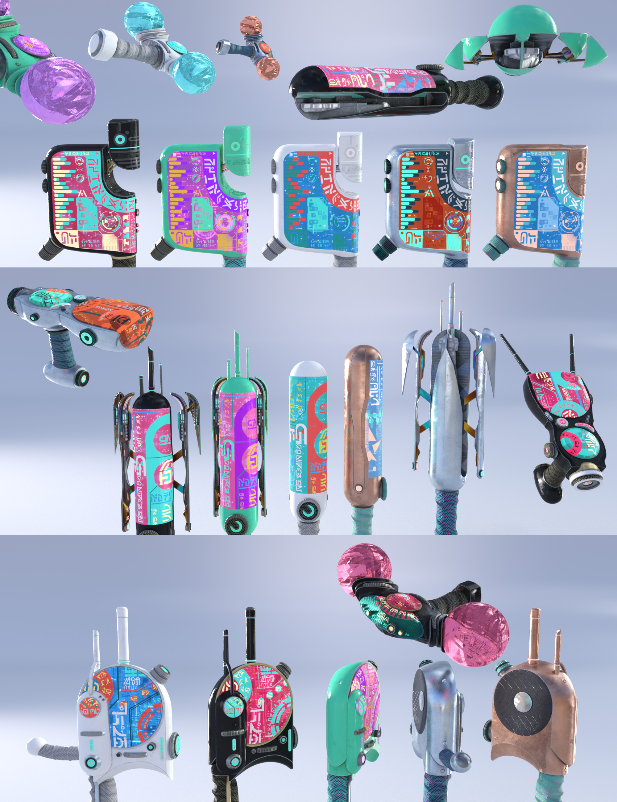 Punkish Alien Scanner Collection | Daz 3D