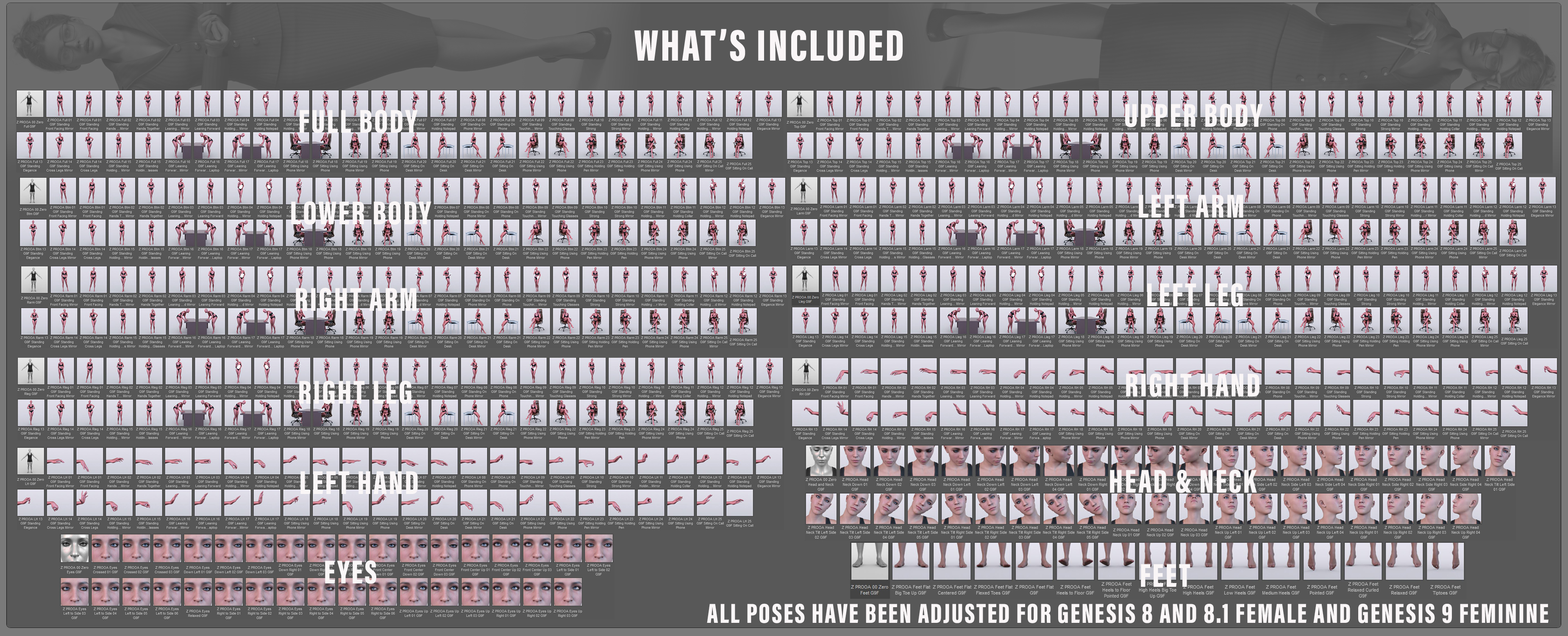 Z Professions Office Assistant Pose Mega Set | Daz 3D