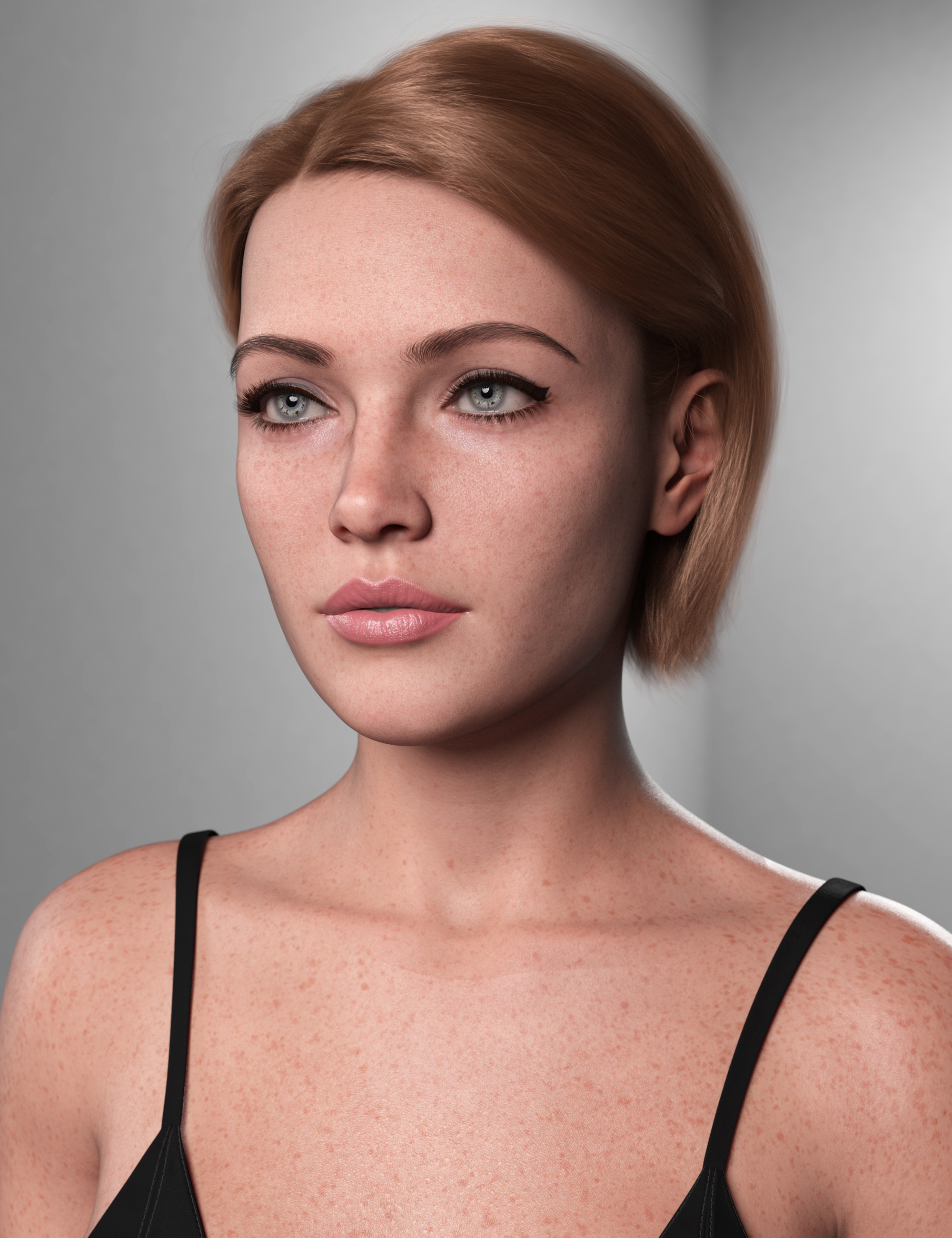 Chin Length Slick Style Hair for Genesis 9 | Daz 3D