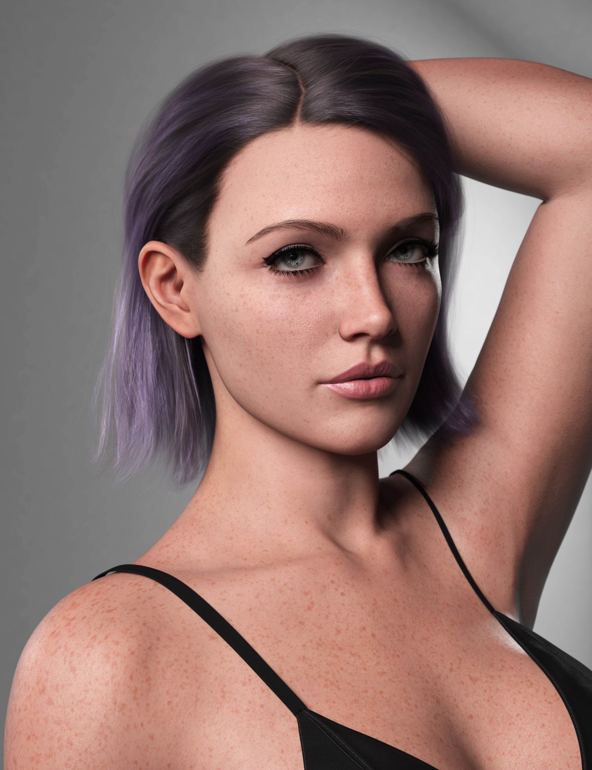 Chin Length Slick Style Hair for Genesis 9 | Daz 3D