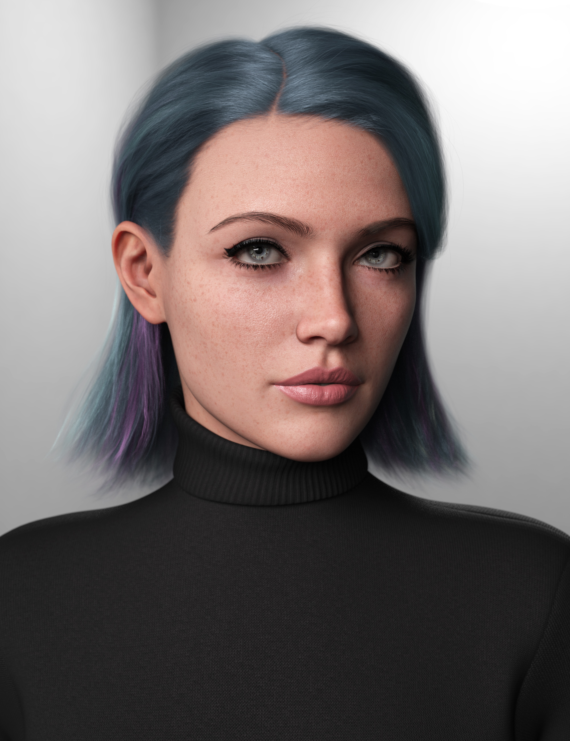 Chin Length Slick Style Hair Color Expansion | Daz 3D