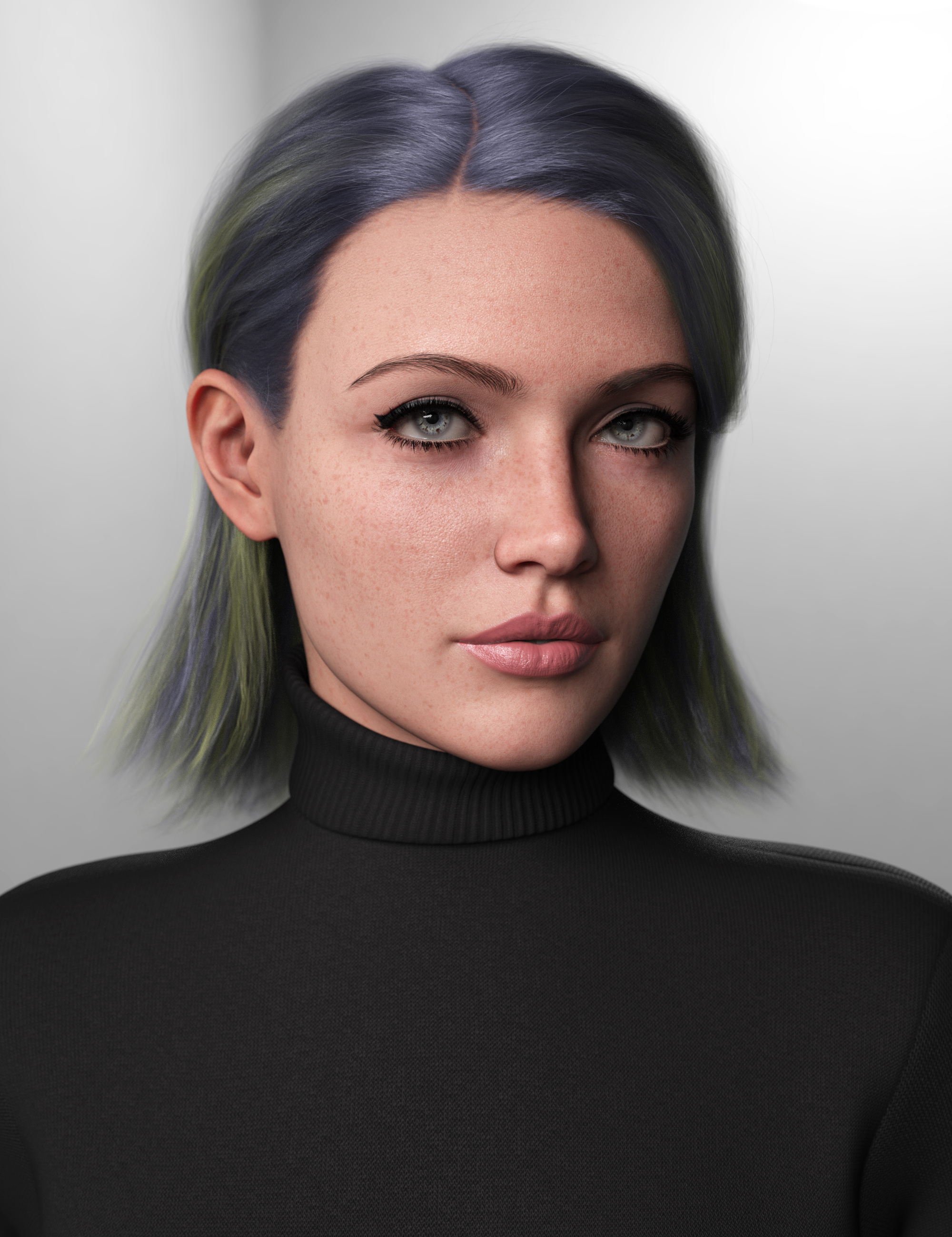 Chin Length Slick Style Hair Color Expansion | Daz 3D