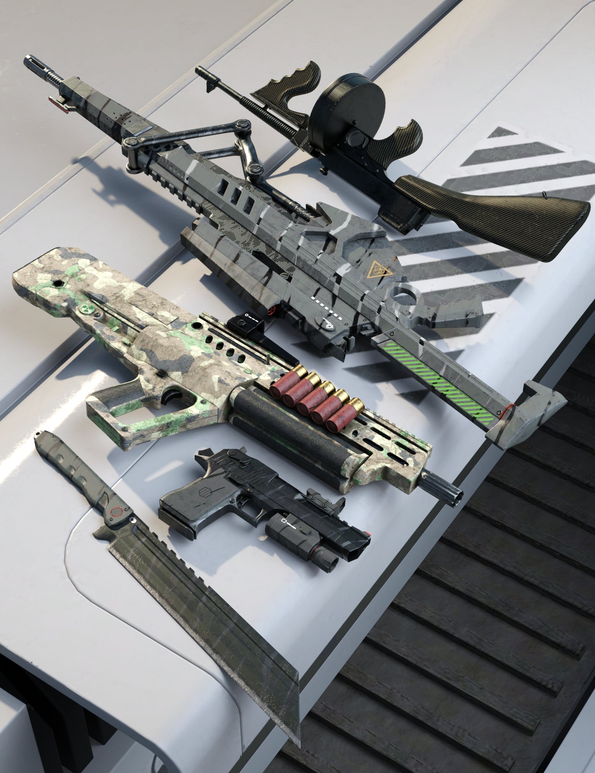 Amelia Weapons Collection | Daz 3D