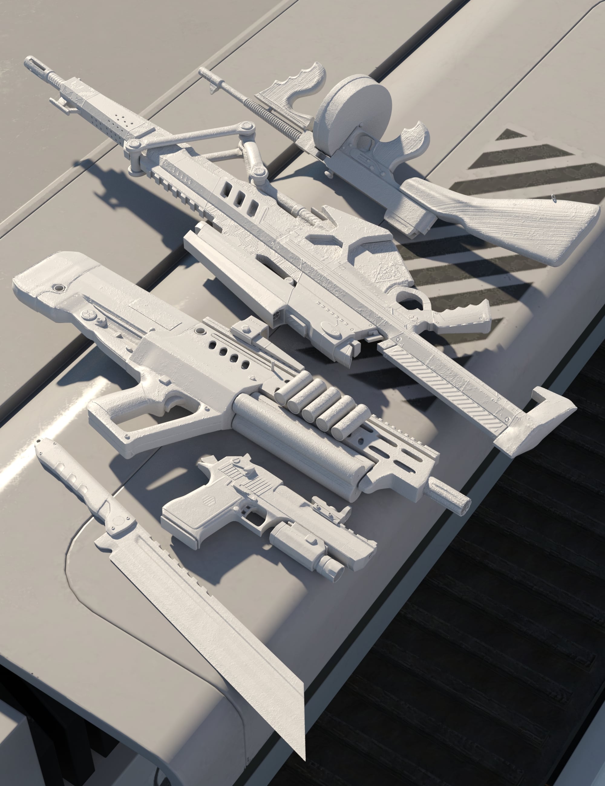 Amelia Weapons Collection | Daz 3D