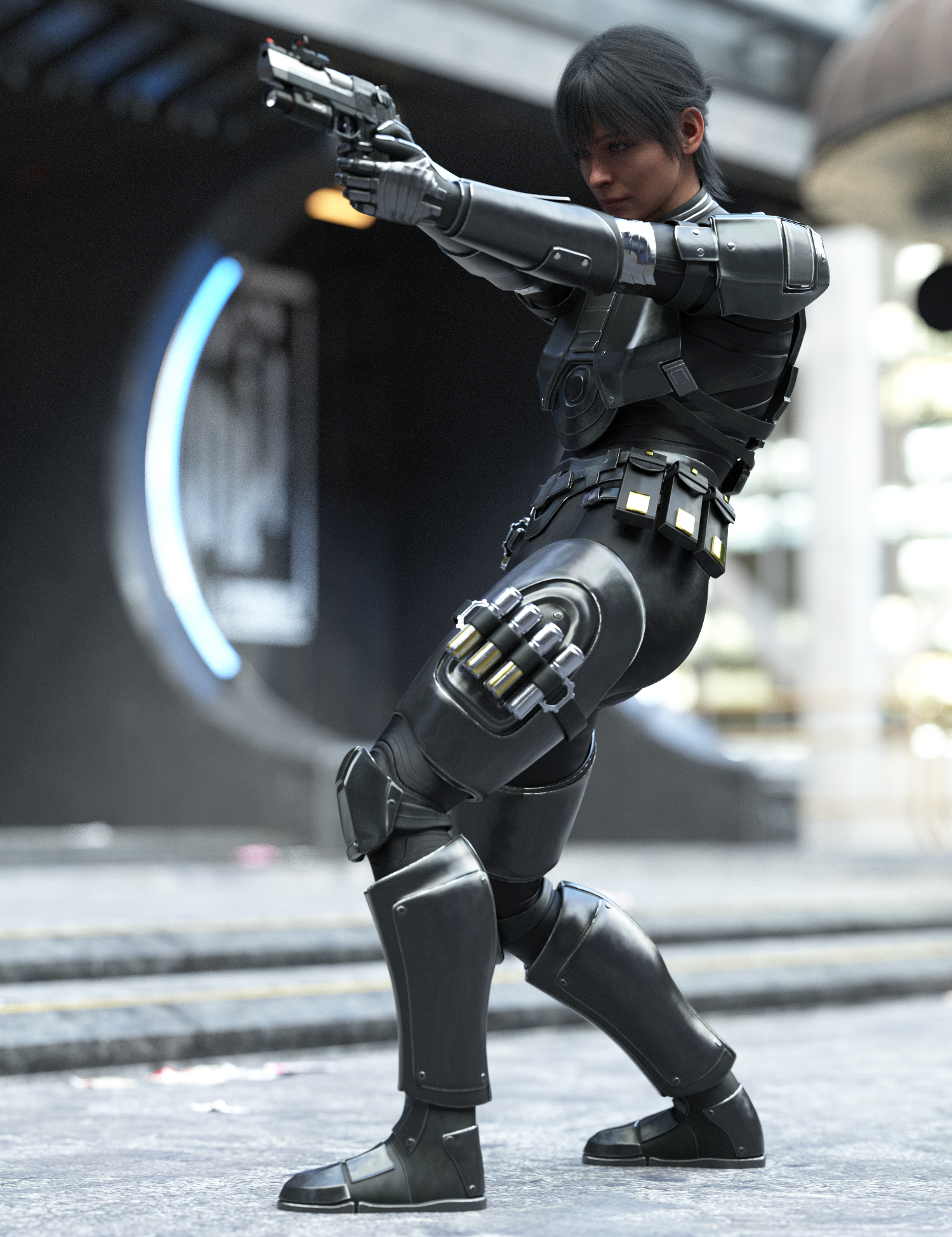 Futuristic Guardian Outfit for Genesis 9 | Daz 3D