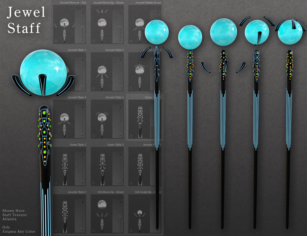 Staves of Magic for Genesis 8, 8.1, and 9 | Daz 3D