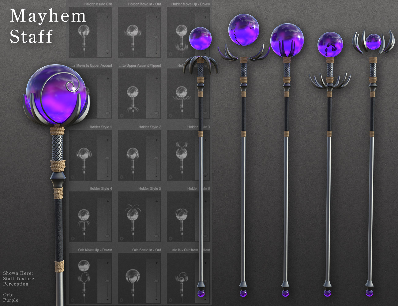 Staves of Magic for Genesis 8, 8.1, and 9 | Daz 3D