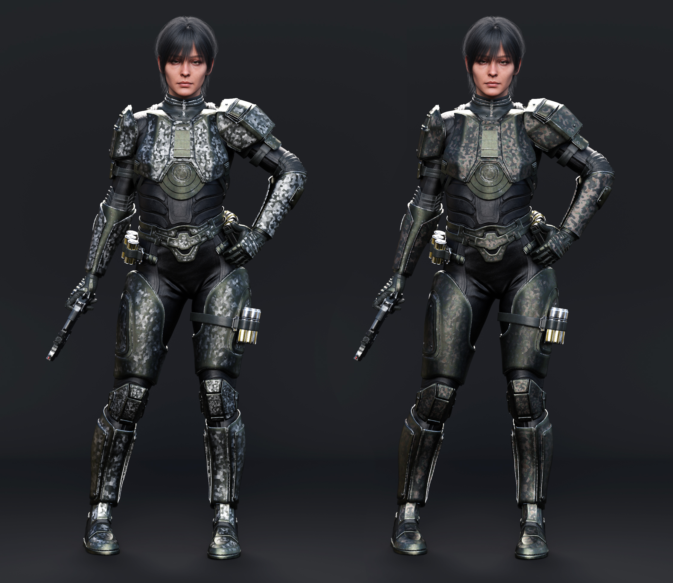 Futuristic Guardian Outfit Texture Add-On | Daz 3D