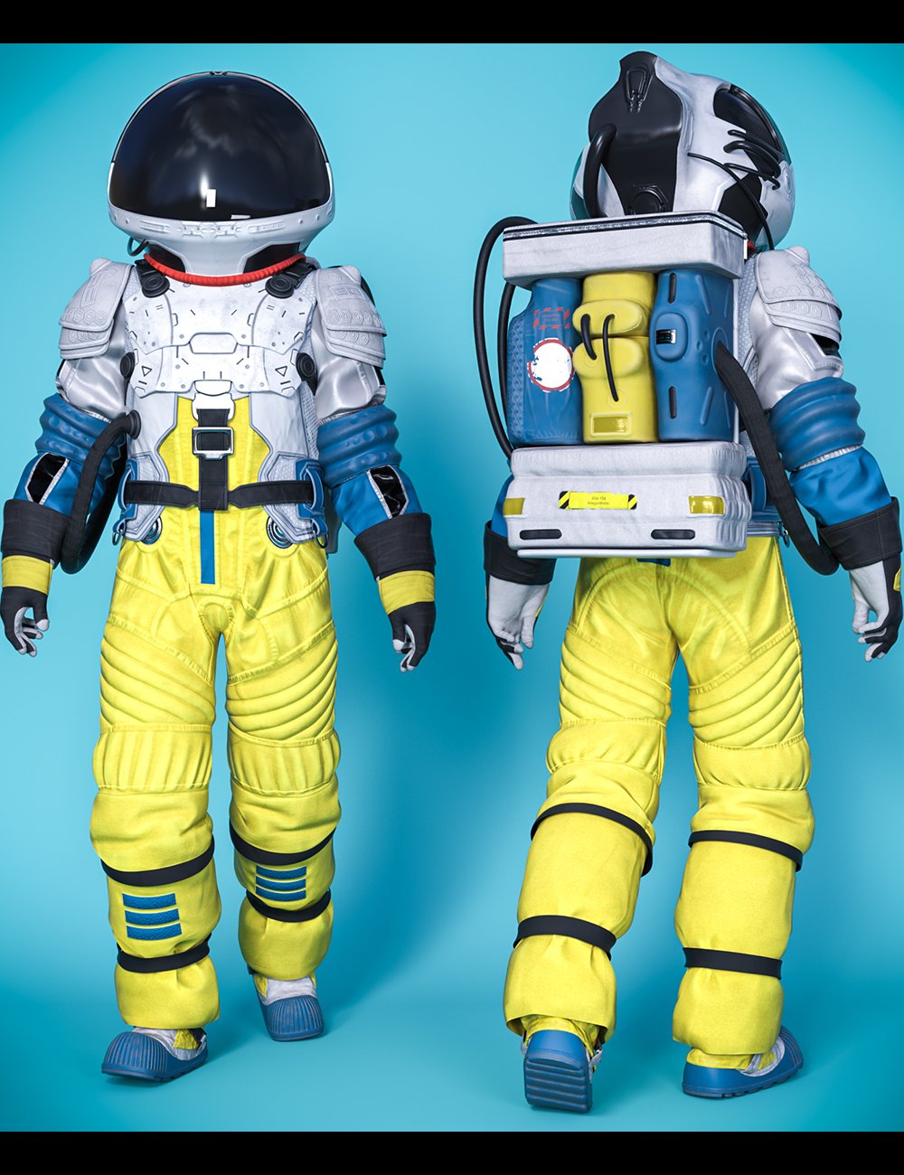 Space Suit Outfit Texture Add On | Daz 3D