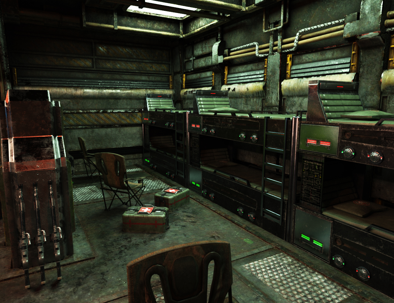 XI Futuristic Army Bunker | Daz 3D