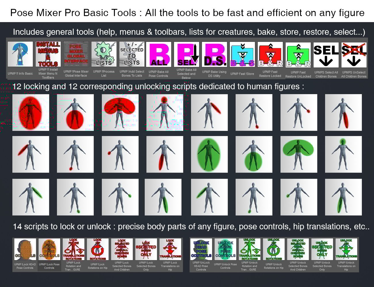 Ultimate Pose Mixer Pro with Mega Pose Toolkit | Daz 3D