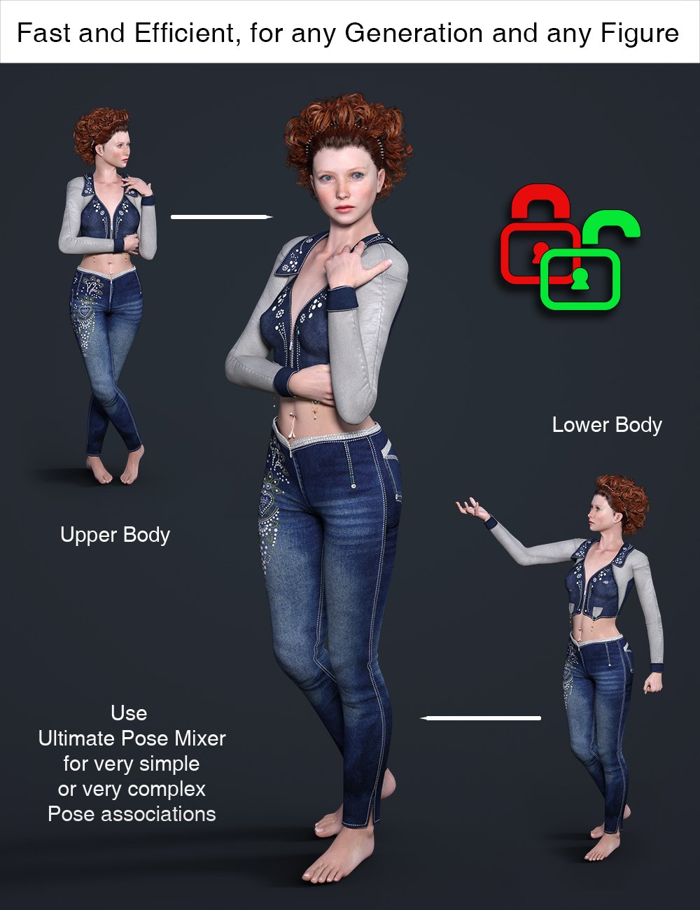 Ultimate Pose Mixer Pro with Mega Pose Toolkit | Daz 3D