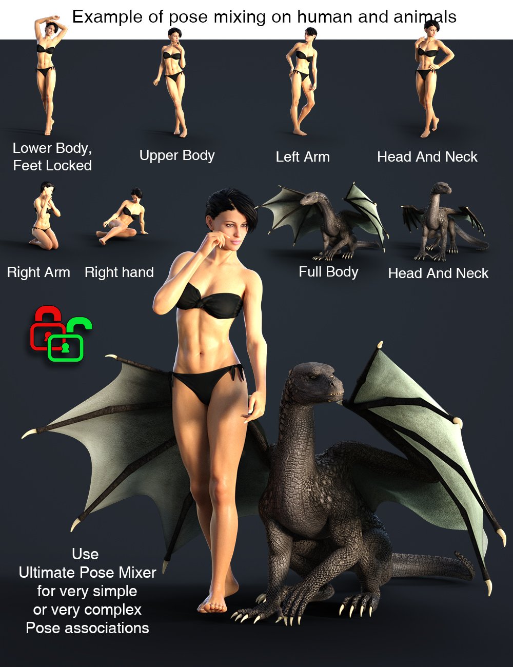 Ultimate Pose Mixer Pro with Mega Pose Toolkit | Daz 3D