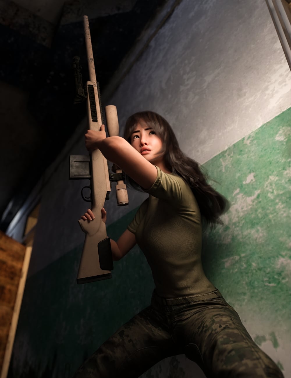 Poses for Army Weapon 01 for Genesis 8 and 9 | Daz 3D