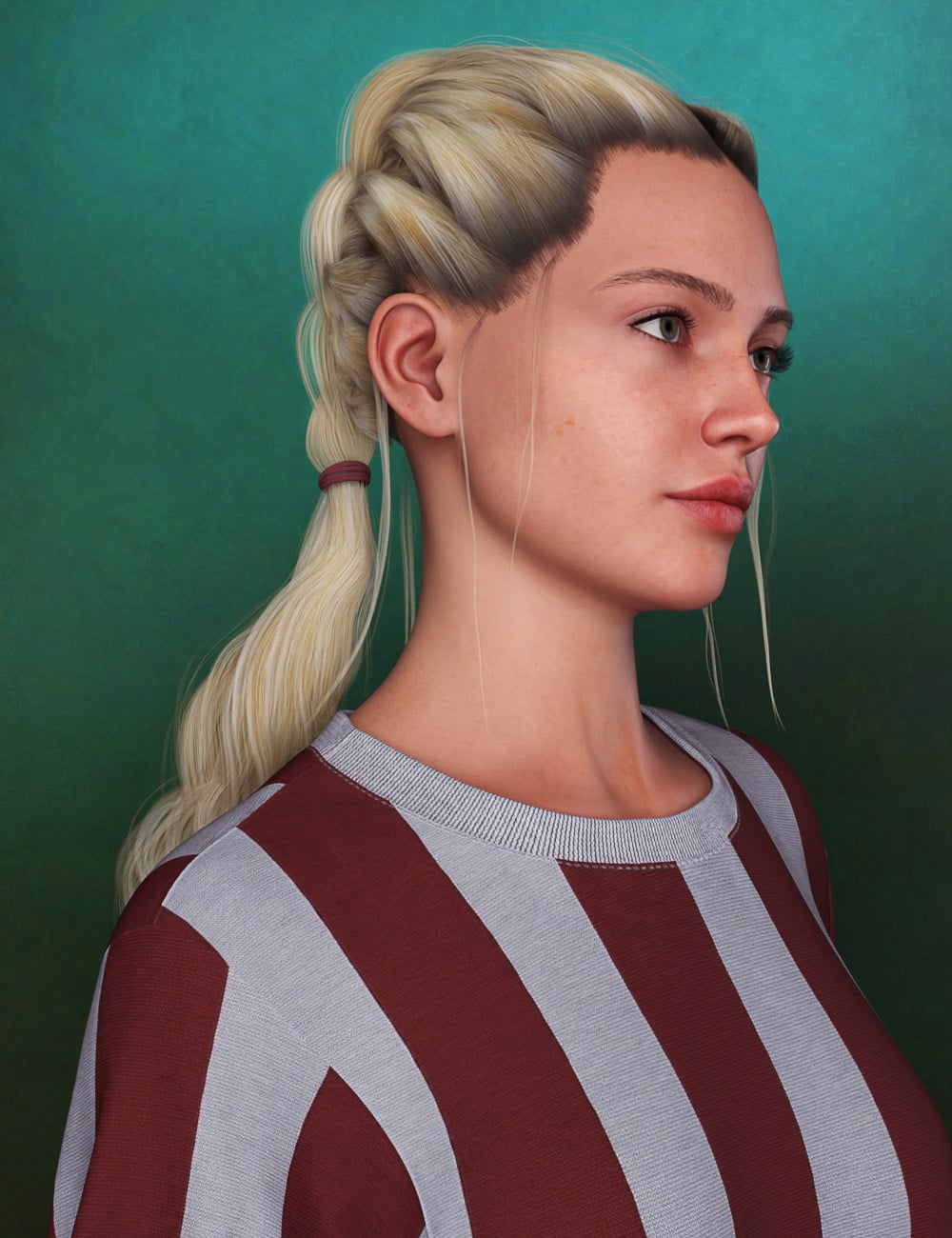 CL Sporty Braided Hair for Genesis 9 | Daz 3D